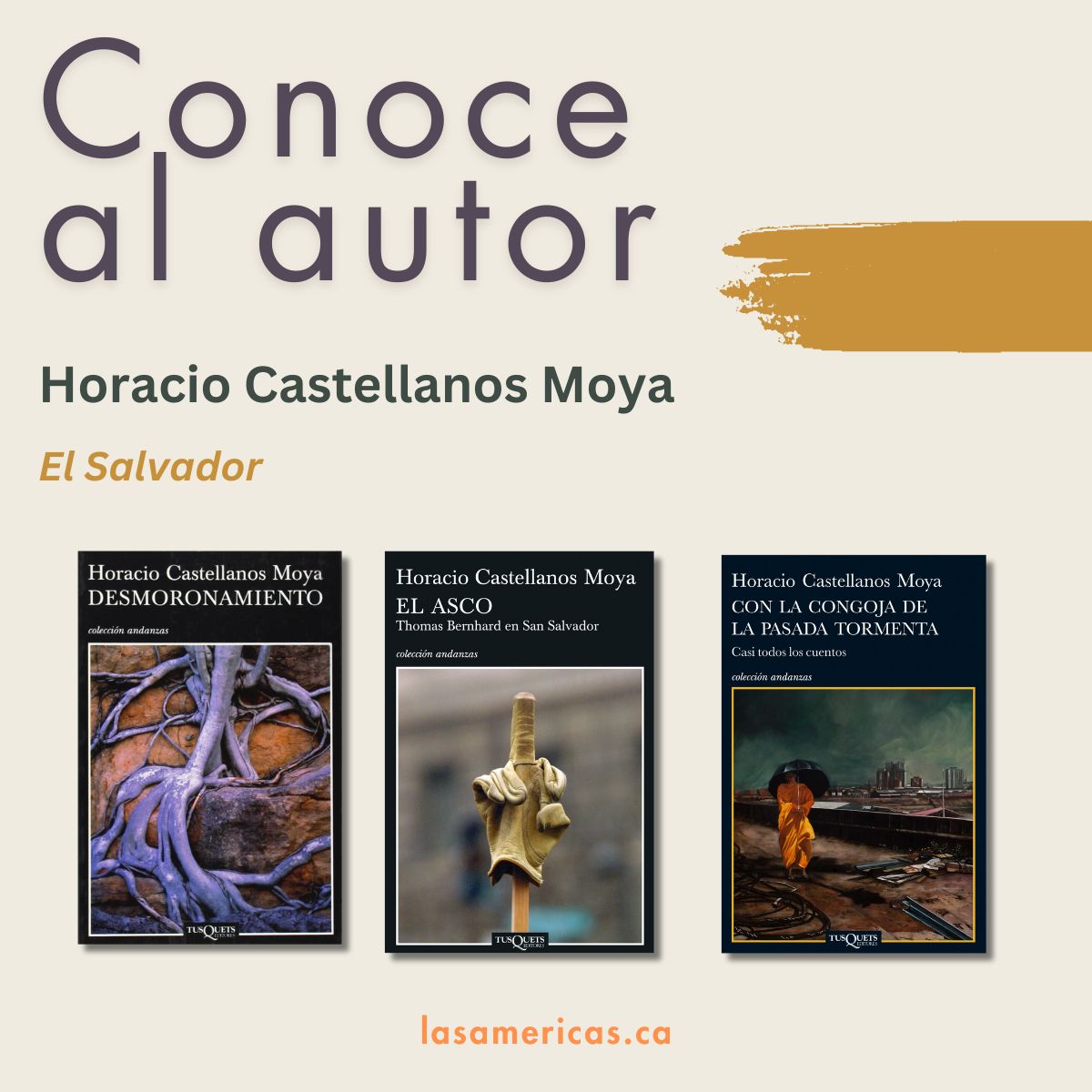 Conoce al autor: Horacio Castellanos Moya (El Salvador) - Librería Las ...
